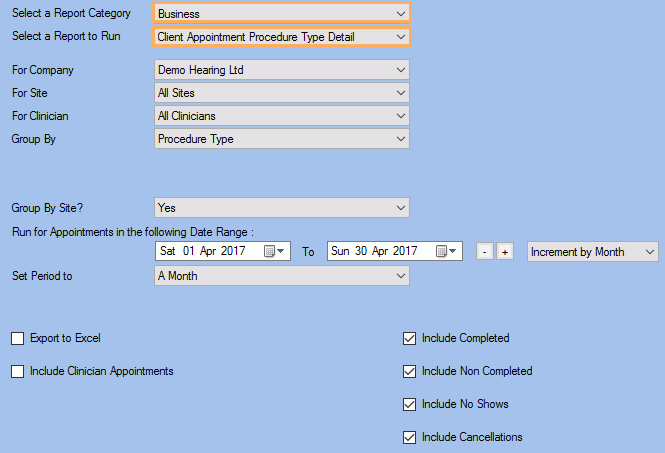 AEM Support Centre - Client Appointment Procedure Type Detail