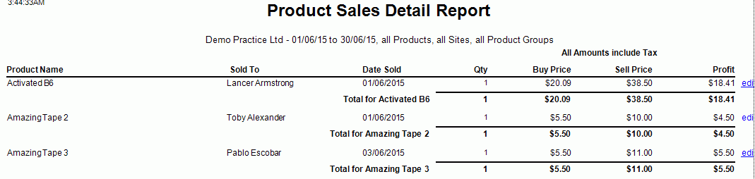 AEM Support Centre - Product Sales Detail Report