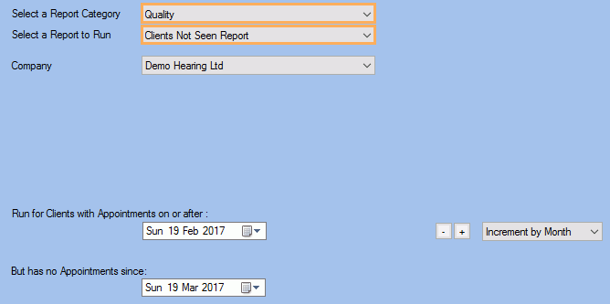 AEM Support Centre - Clients Not Seen Report