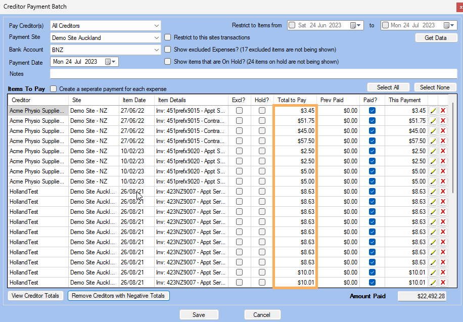 AEM Support Centre - Managing Creditor Payment Batches