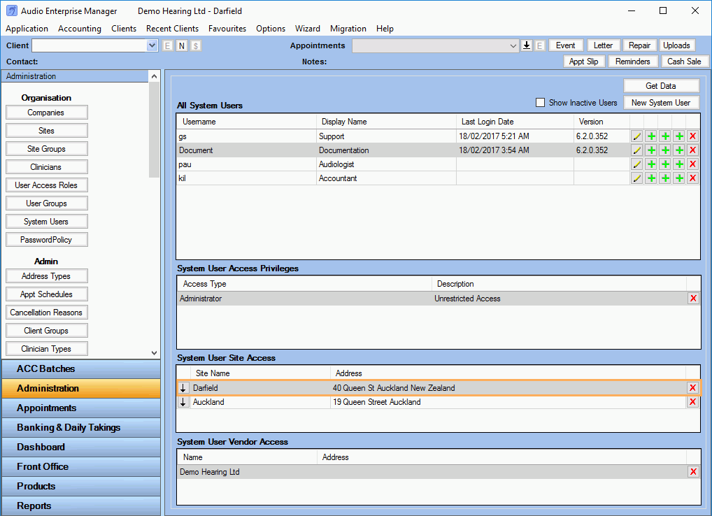 AEM Support Centre - Clinicians not at Site Appear in Event User Selection List