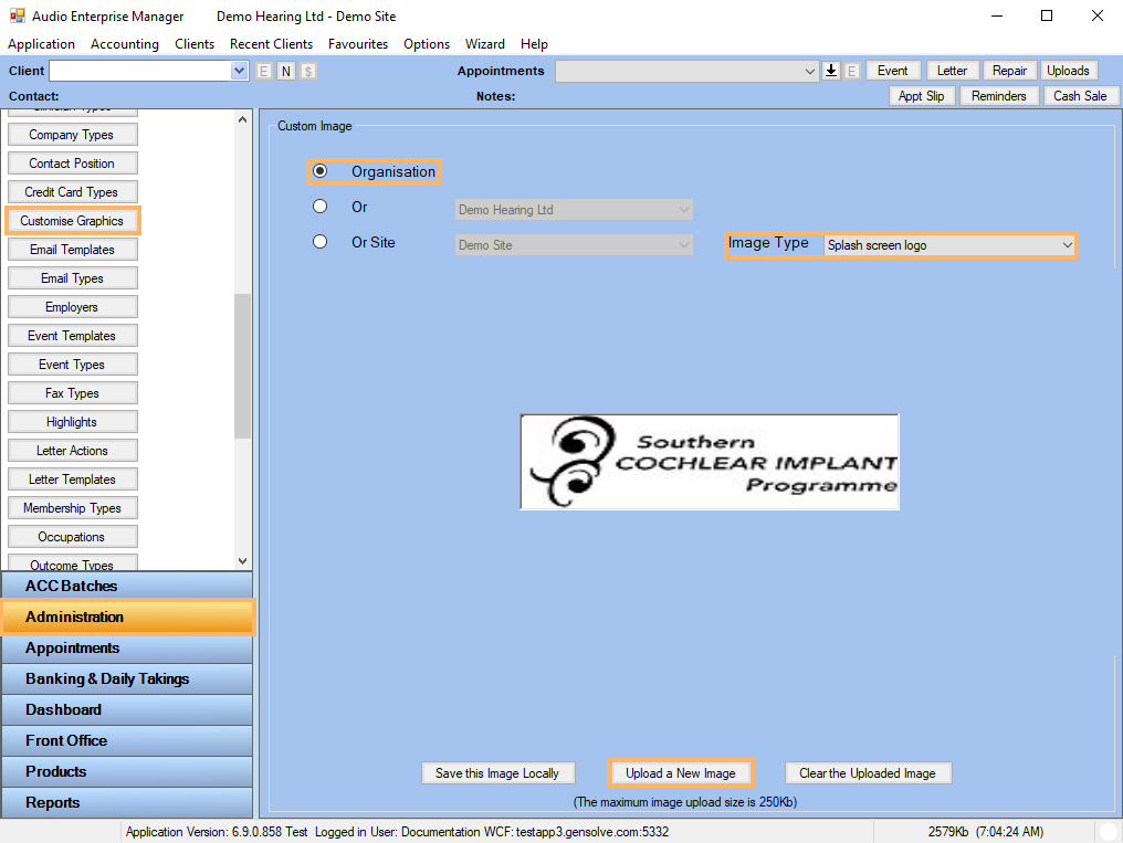 AEM Support Centre - How to Customise Graphics