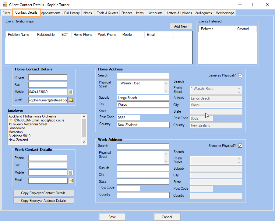 AEM Support Centre - Client Details Form