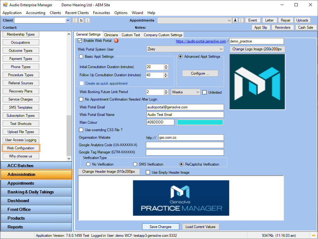 AEM Support Centre - Appointment Booking Web Portal Configuration