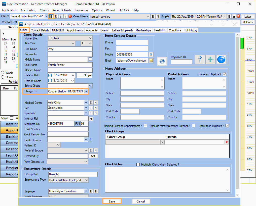 GPM AU Support Centre How To Assign A Charge To Another Client