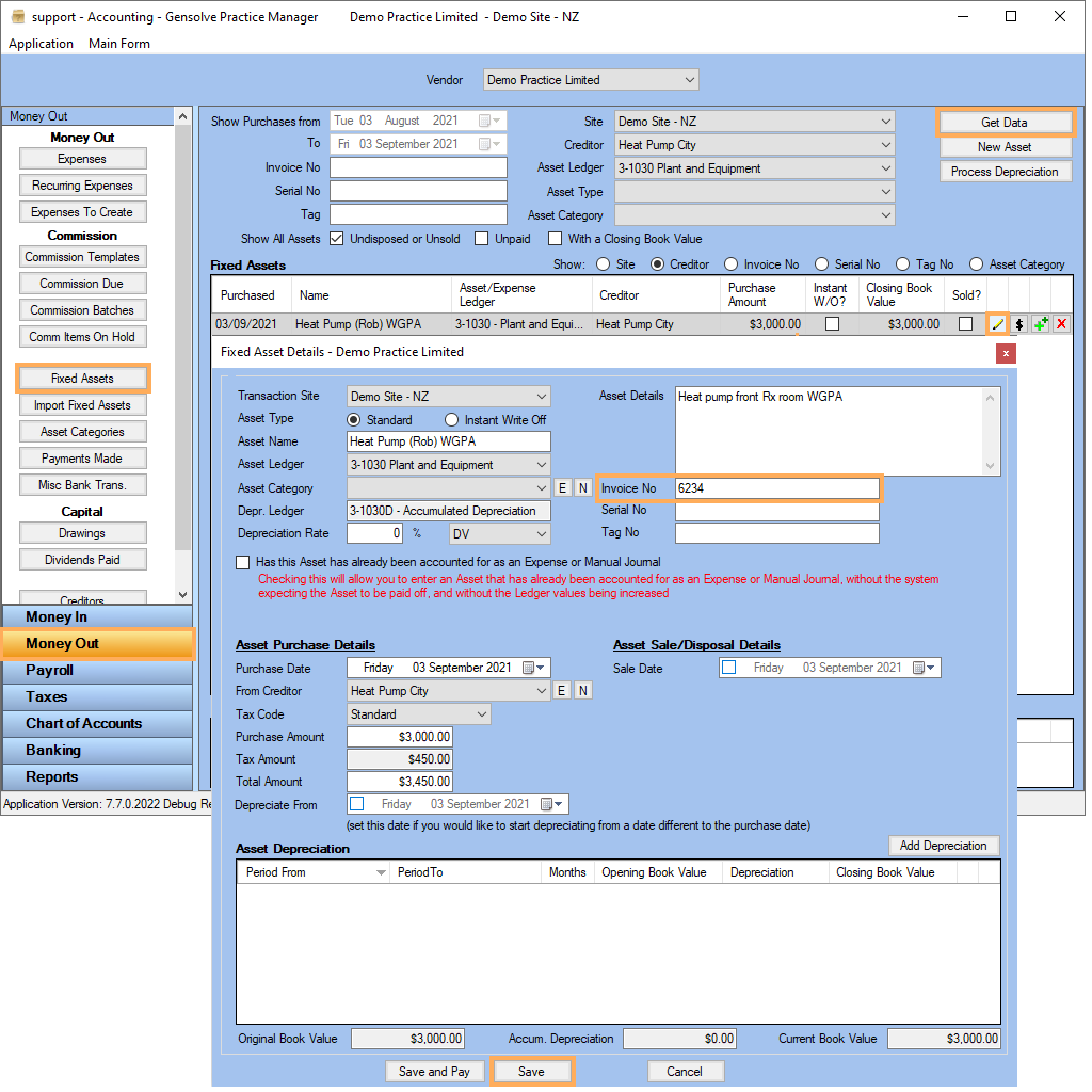 GPM NZ Support Centre - How to Display the Asset Invoice Number Inside ...