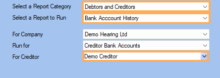 GPM NZ Support Centre - Creditor Bank Account History
