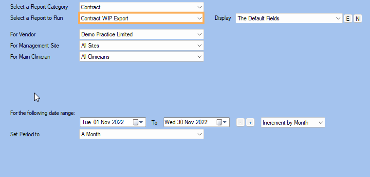 GPM NZ Support Centre - Contract WIP Export
