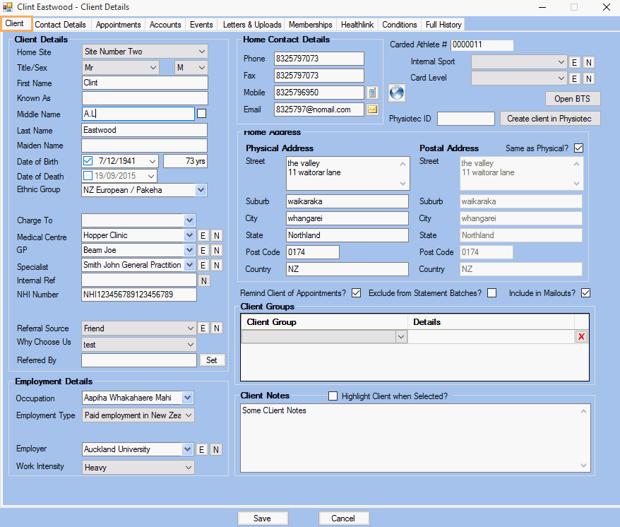GPM NZ Support Centre - Client Details Form