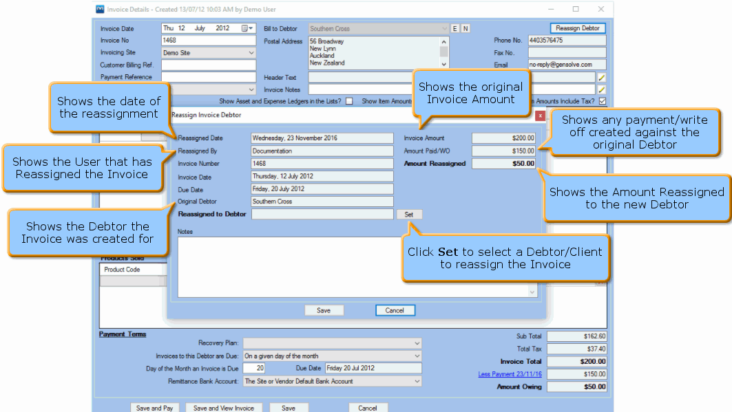 GPM NZ Support Centre - How to Reassign an Invoice to a New Debtor