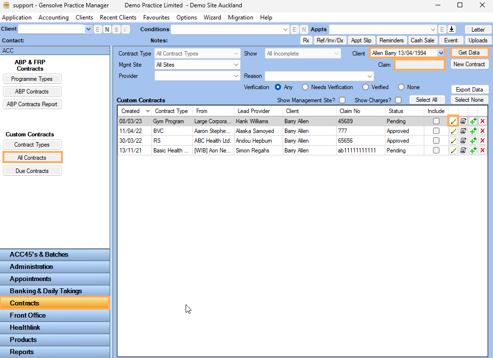 GPM NZ Support Centre - Working with Contract Contacts