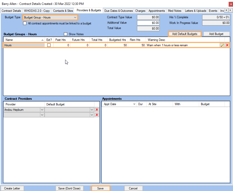 GPM NZ Support Centre - Contract Budget Types