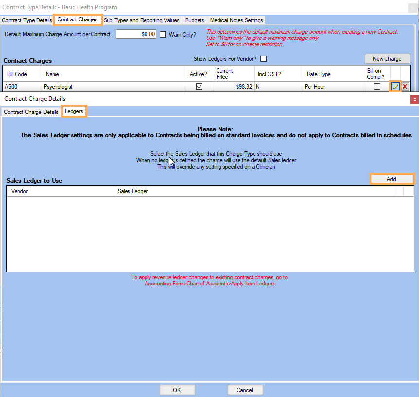 GPM NZ Support Centre - How to Apply a Ledger Account to a Contract Charge