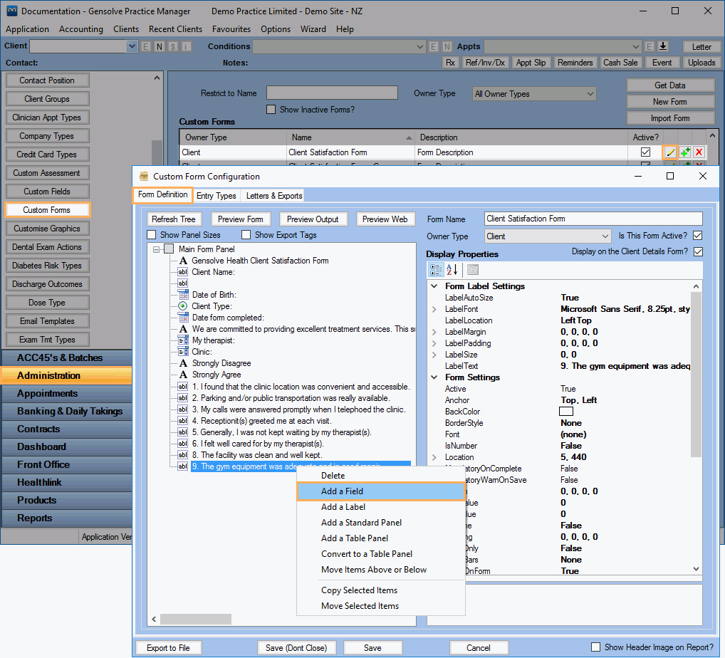 GPM NZ Support Centre - Adding a Number Text Box into a Custom Form