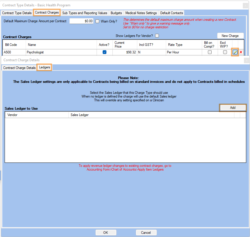 GPM NZ Support Centre - How to Apply a Ledger Account to a Contract Charge