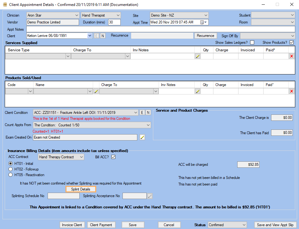 GPM NZ Support Centre - How to Create a Splinting on an Appointment