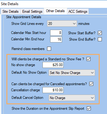 GPM NZ Support Centre - Maintaining Cancellation and No Show Fees