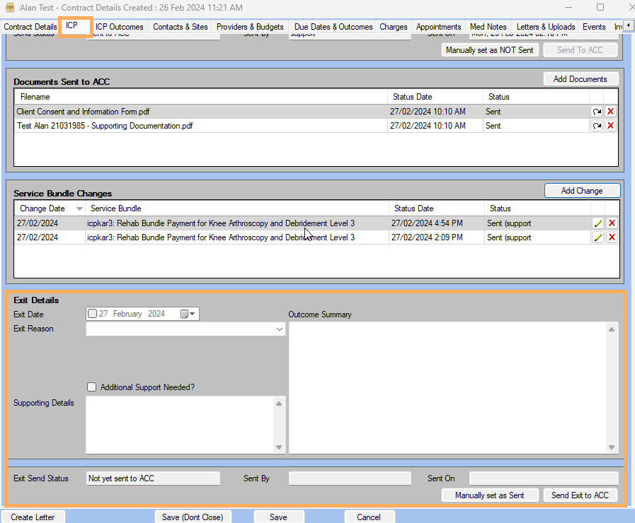 GPM NZ Support Centre - Submitting ACC ICP Contract Exit Details