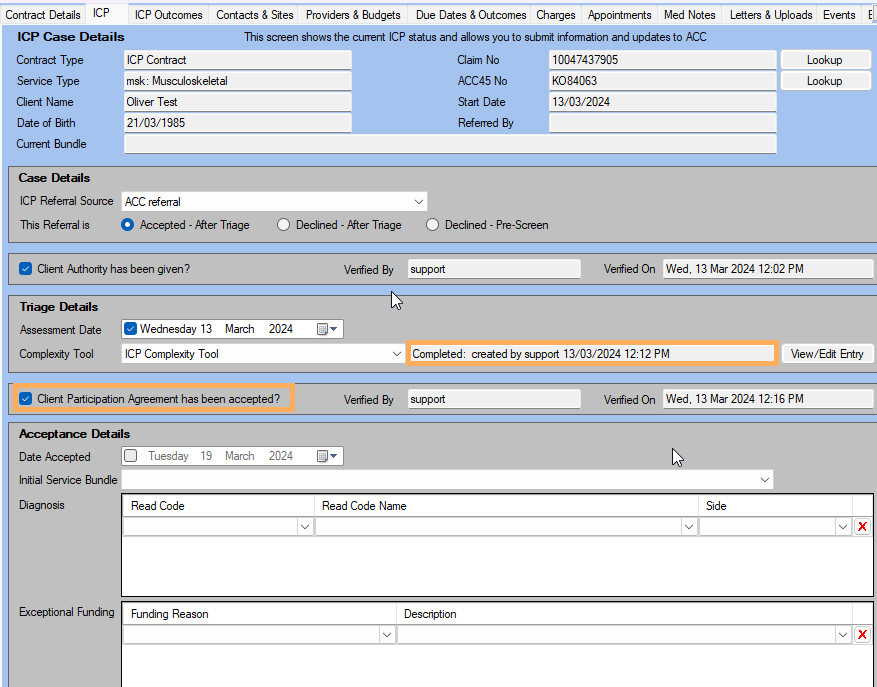 GPM NZ Support Centre - Accepting and Declining an ACC ICP Contract