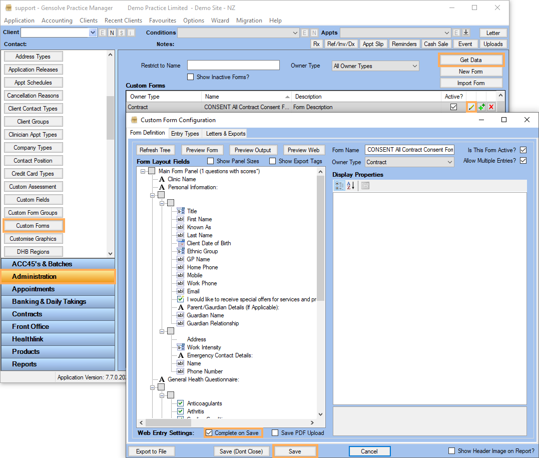 Gpm Nz Support Centre How To Set Custom Forms As Completed When A Form Is Saved Online