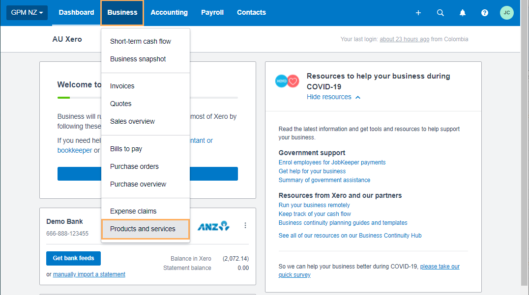 GPM NZ Support Centre - Setting Up to Use Xero