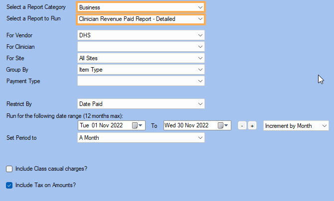 GPM UK Support Centre - Clinician Revenue Paid Report - Detailed