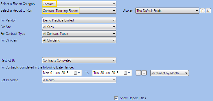 GPM UK Support Centre - Contract Tracking Report