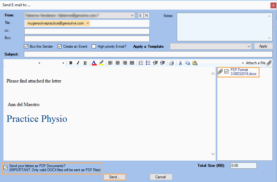 GPM UK Support Centre - How to Send Letters as a PDF
